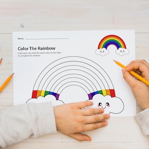 Rainbow Coloring Page for Kids | Fun Printable Activity, Homeschool ...