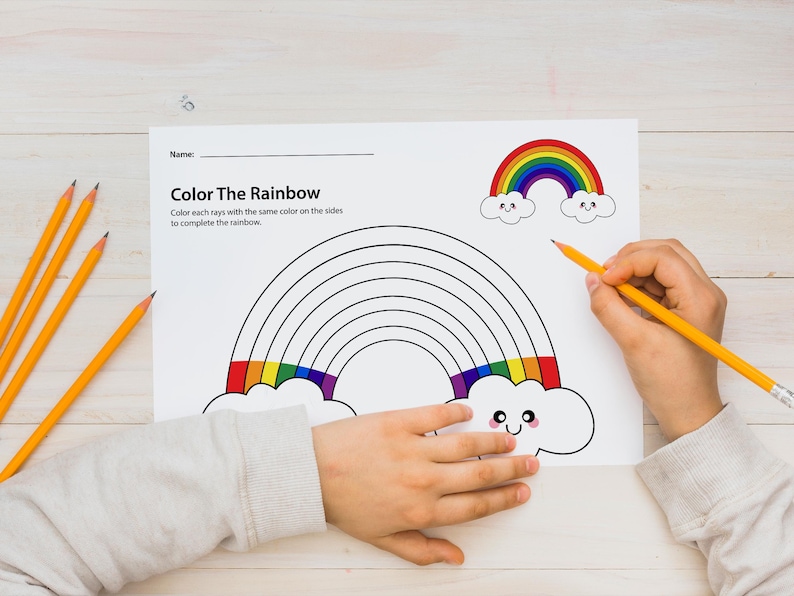 Rainbow Coloring Page for Kids | Fun Printable Activity, Homeschool ...