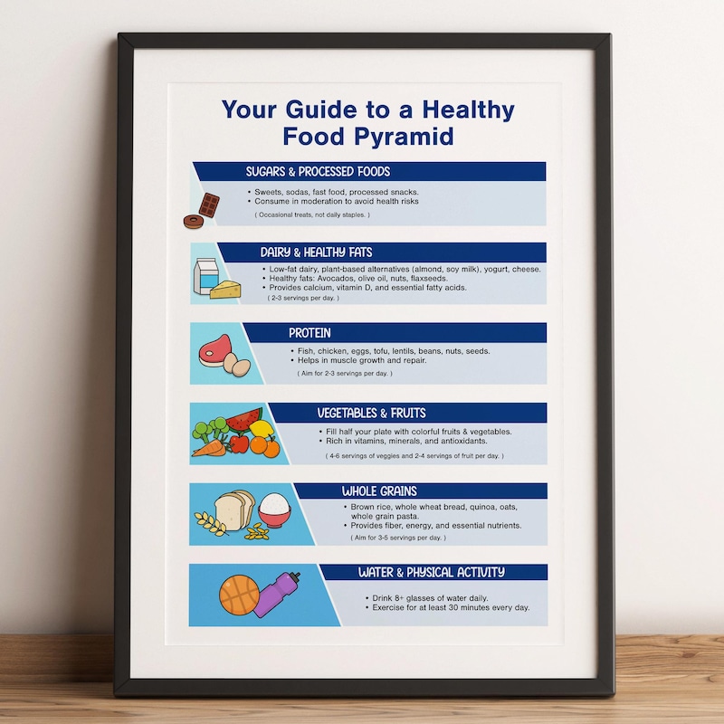 Foods Pyramid Poster - Etsy
