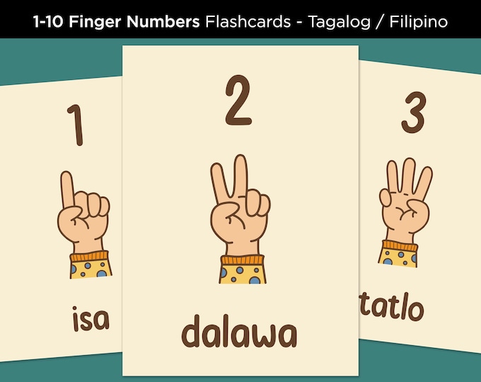 Filipino Alphabet With Numbers Flashcards - Tagalog Alphabet Flashcards ...