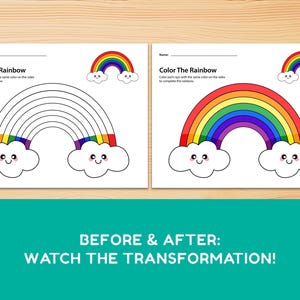 Rainbow Coloring Page for Kids | Fun Printable Activity, Homeschool ...