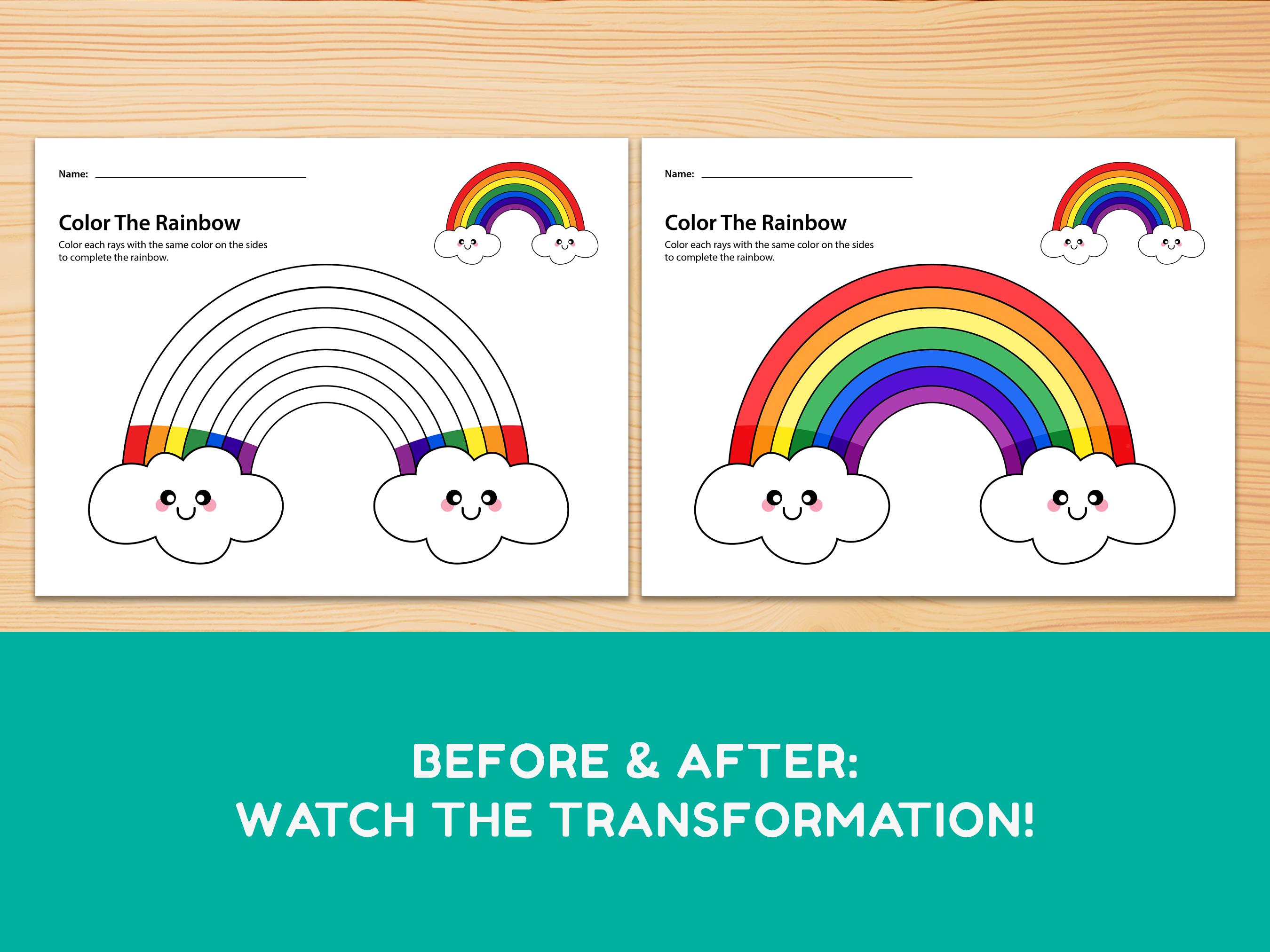 Rainbow Coloring Page for Kids | Fun Printable Activity, Homeschool ...