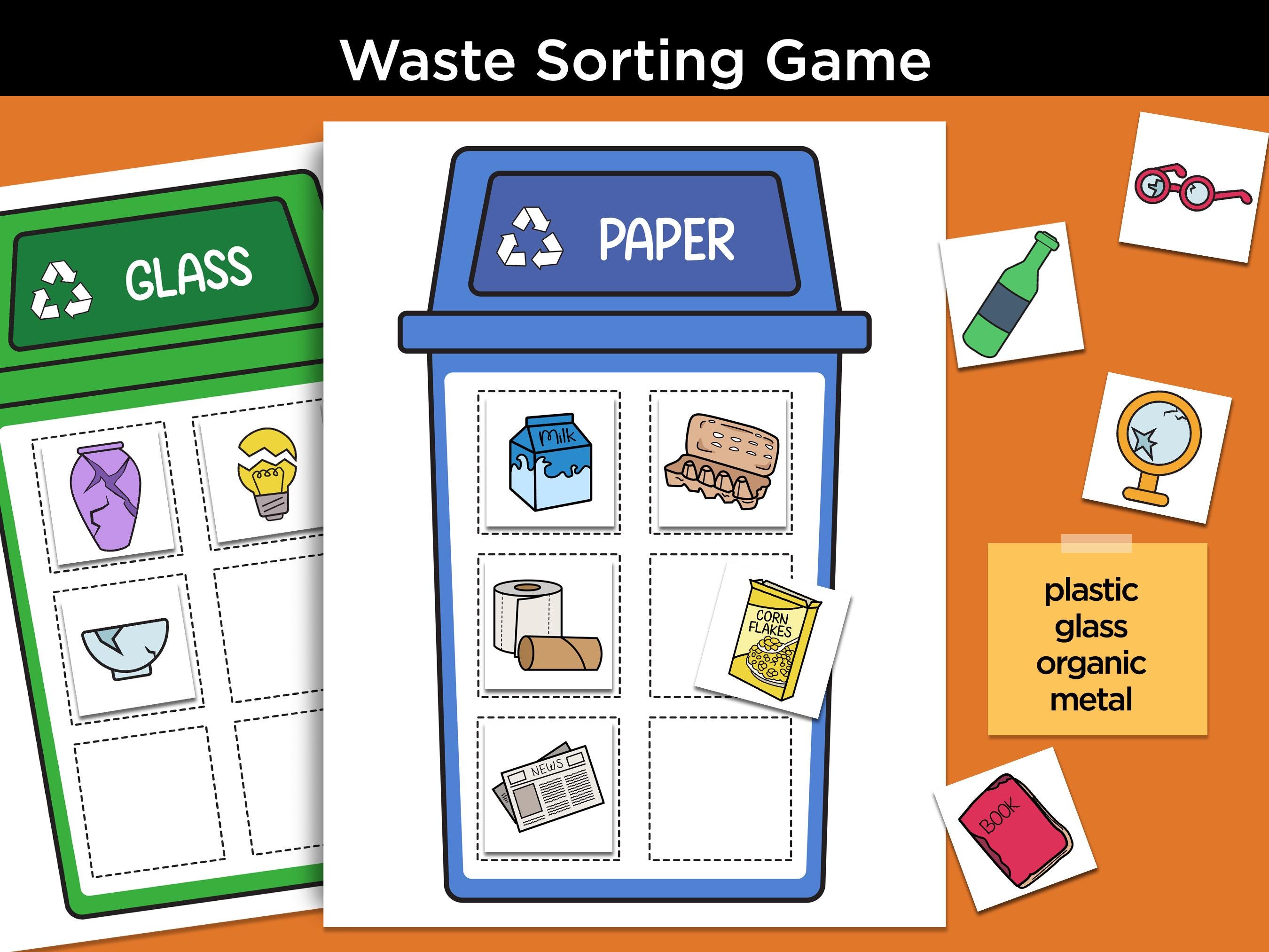 Waste Sorting Activity, Earth Day Activity, Recycling Game, Garbage ...
