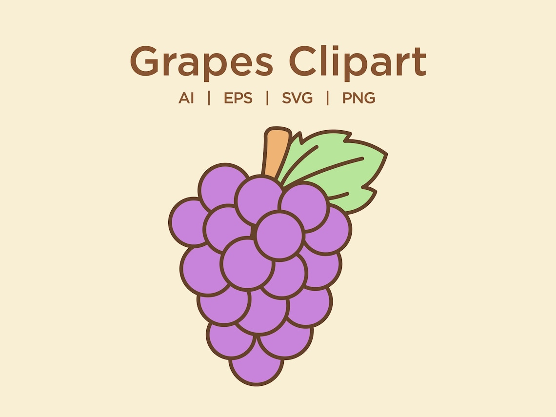 Grapes Vector Clipart, Grapes Svg, Grapes Png, Grapes Graphic, Digital Download - Etsy