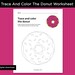 Trace and Color the Donut Worksheet, Tracing Worksheet, Printable ...