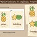 Tagalog Fruits Flashcards With English Translation (printable Cards) - Etsy