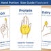 Hand Portion Control Guide Flashcards, Visual Diet Tool (PDF) - Etsy