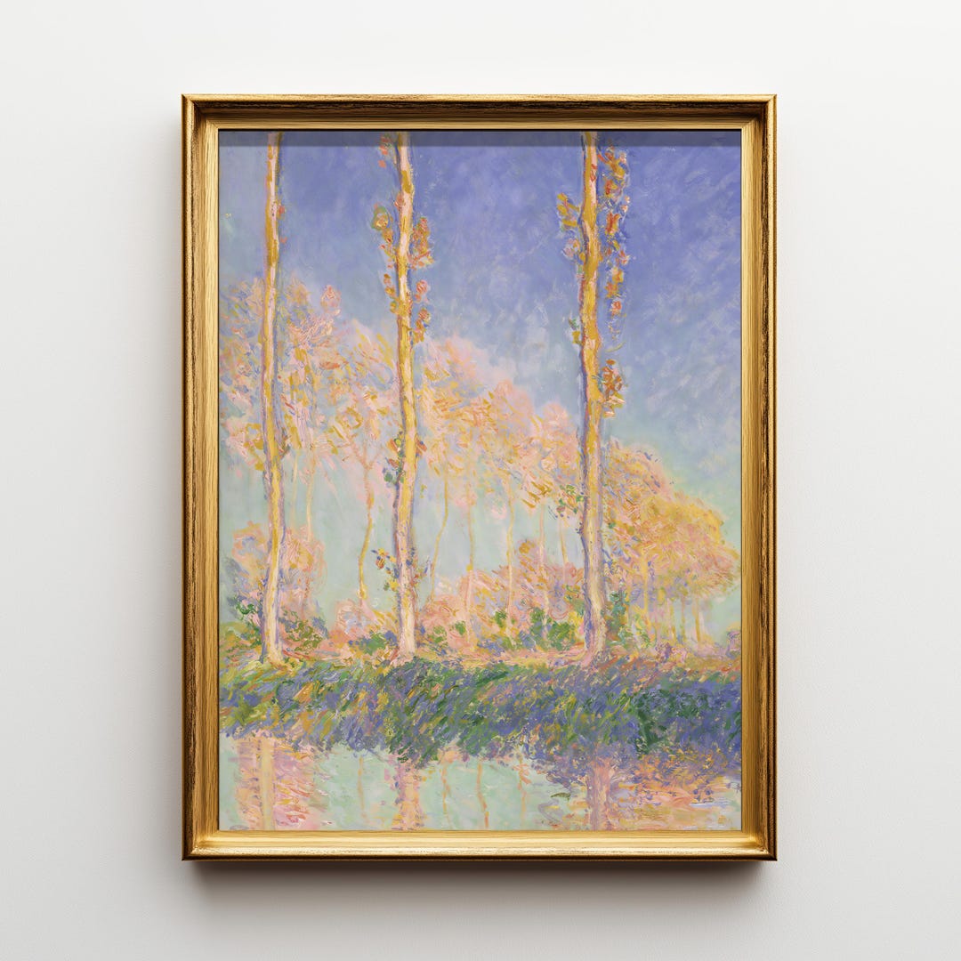 Poplars by Claude Monet Impressionist Trees Landscape Printable Wall ...