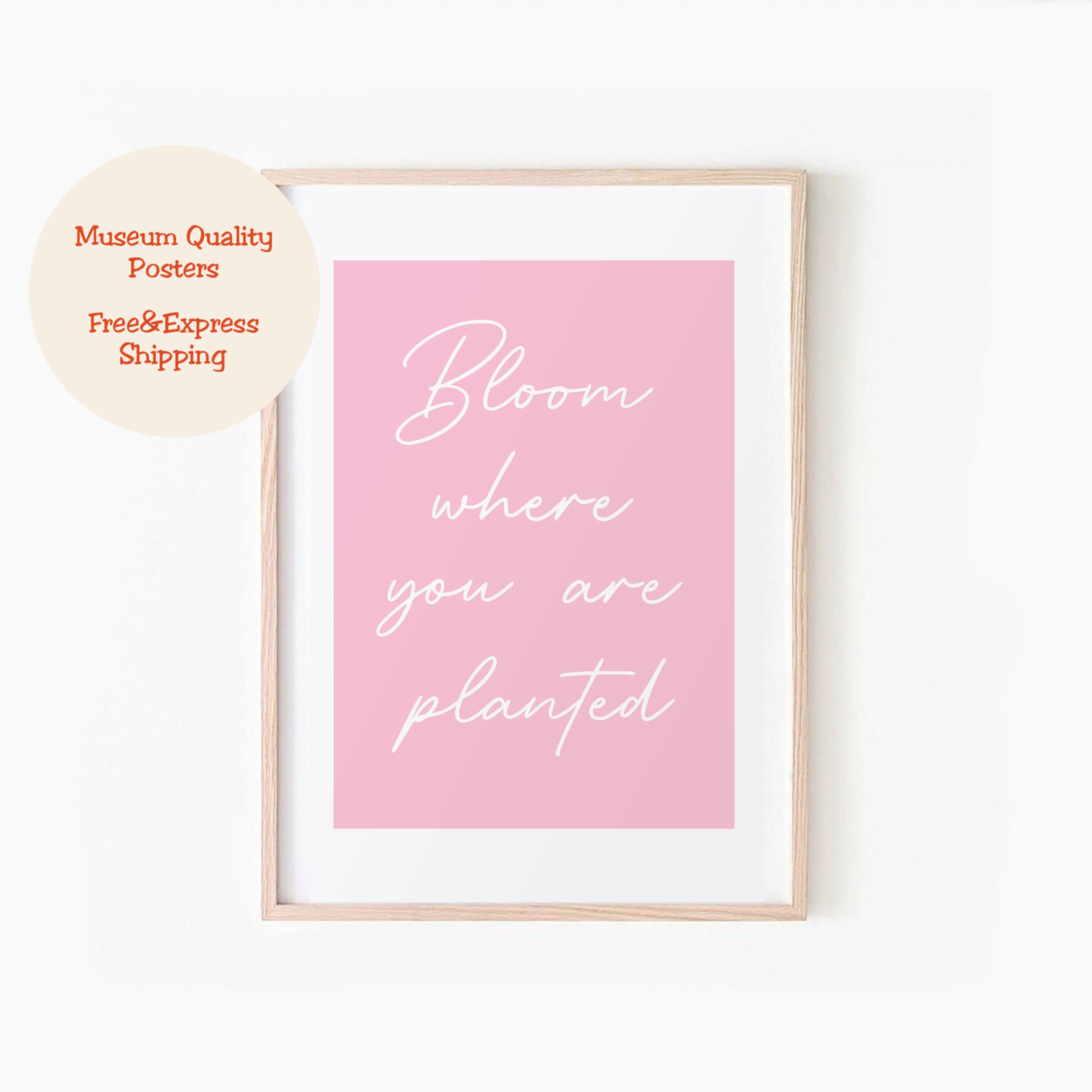 Pink Gallery Wall Set, Floral Art Print Set of 6, Flowers Wall Art ...