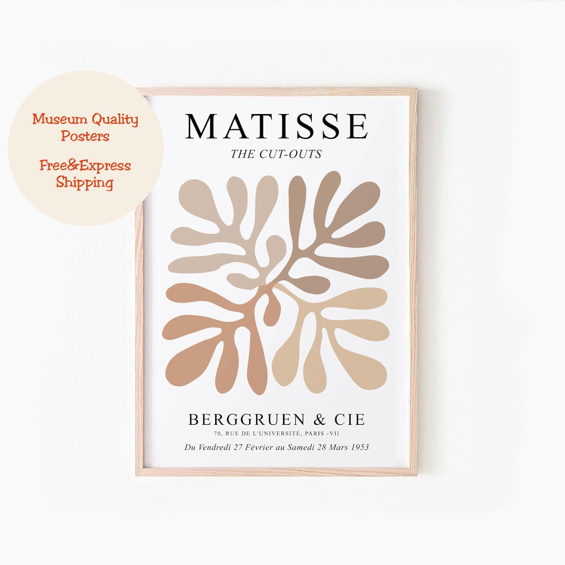 Beige Matisse Print Set of 8 , Matisse Wall Art , Neutral Gallery Wall ...