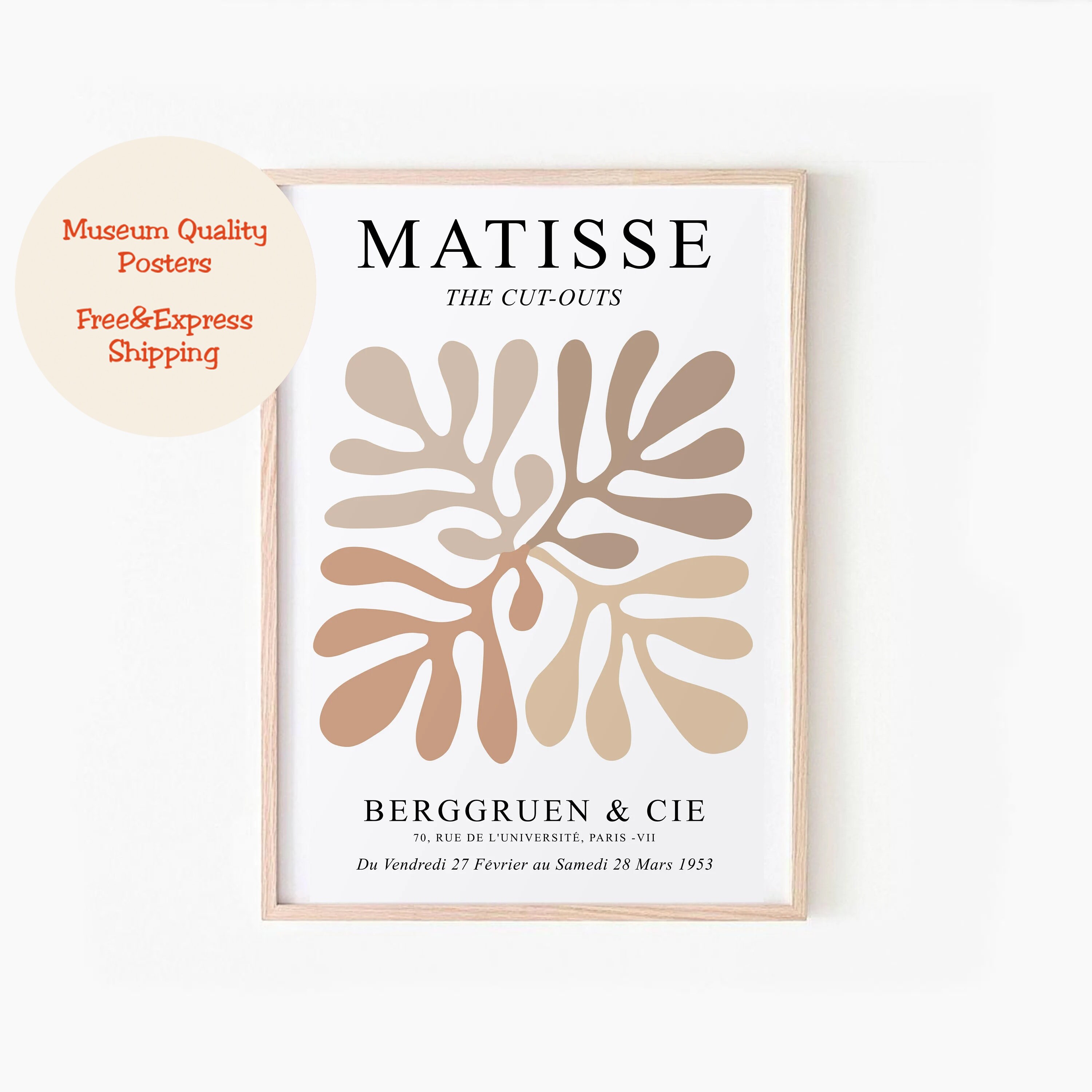 Beige Matisse Print Set of 8 , Matisse Wall Art , Neutral Gallery Wall ...