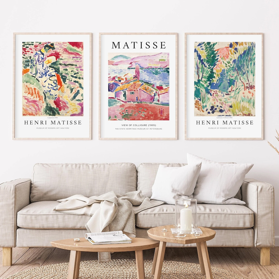 Matisse Print Set of 3, Matisse Exhibition Poster, Modern Art Prints ...