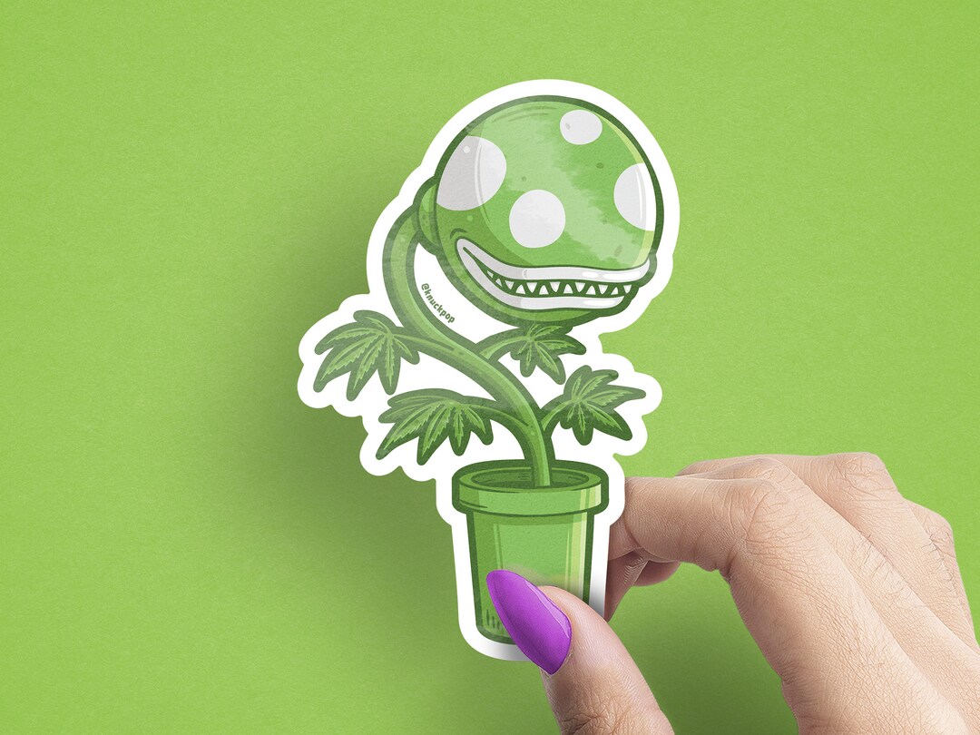 Mari-piranha Plant Vinyl Sticker - Etsy