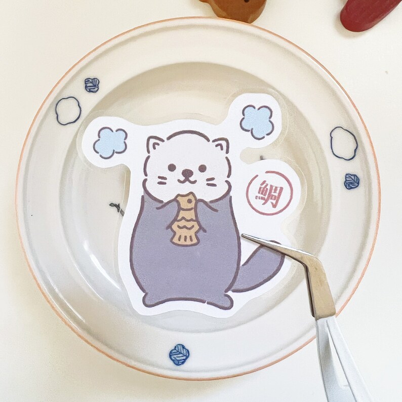 Snapper Yaki Otter Sticker Flake Animal Stickers Kawaii - Etsy