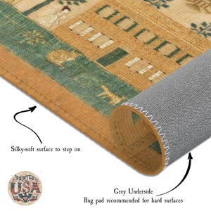 Homespun Colonial House Sampler Rug - Primitive Folk Art , Home Decor ...