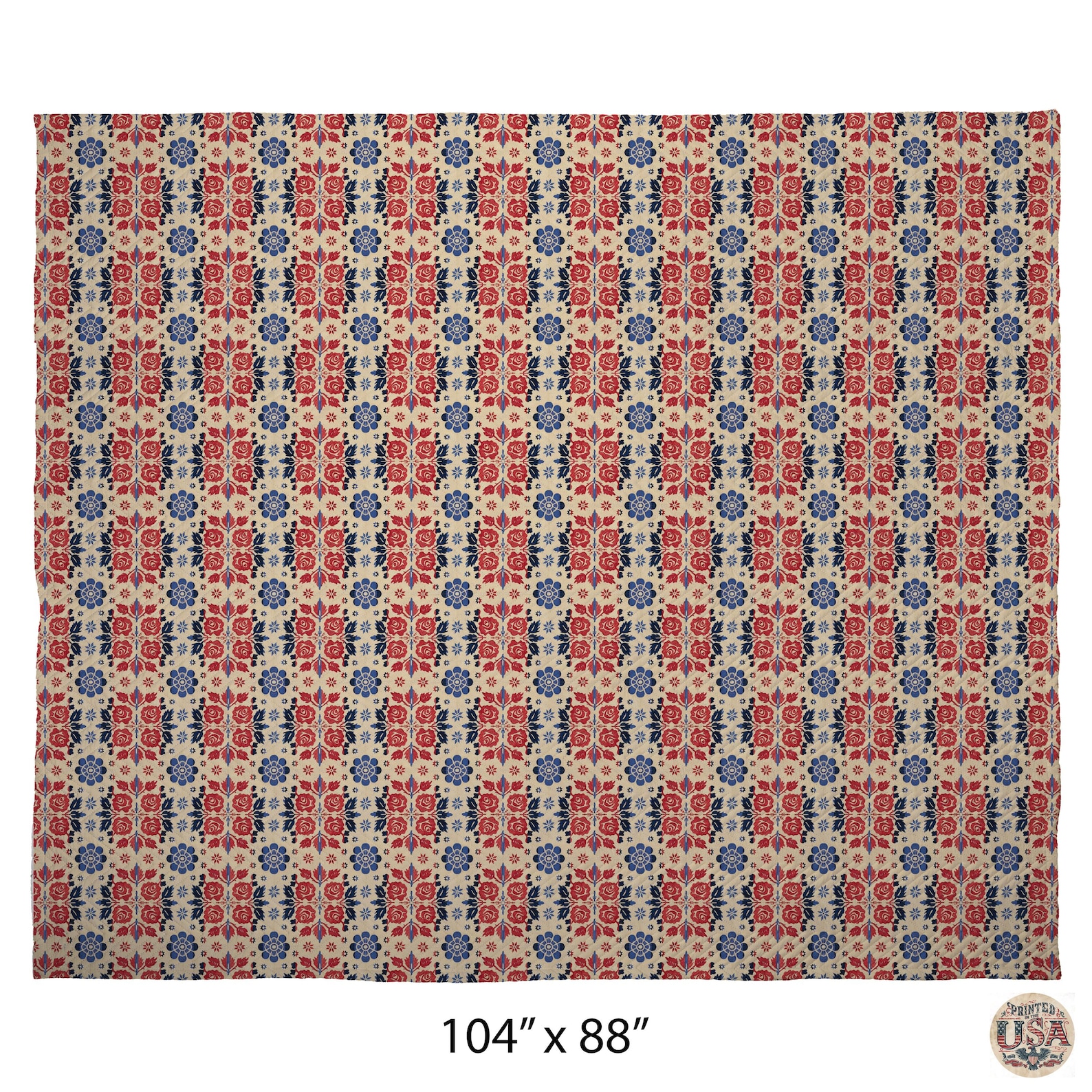 Heritage Blossom Quilted Coverlet - Primitive Textile, Early American ...