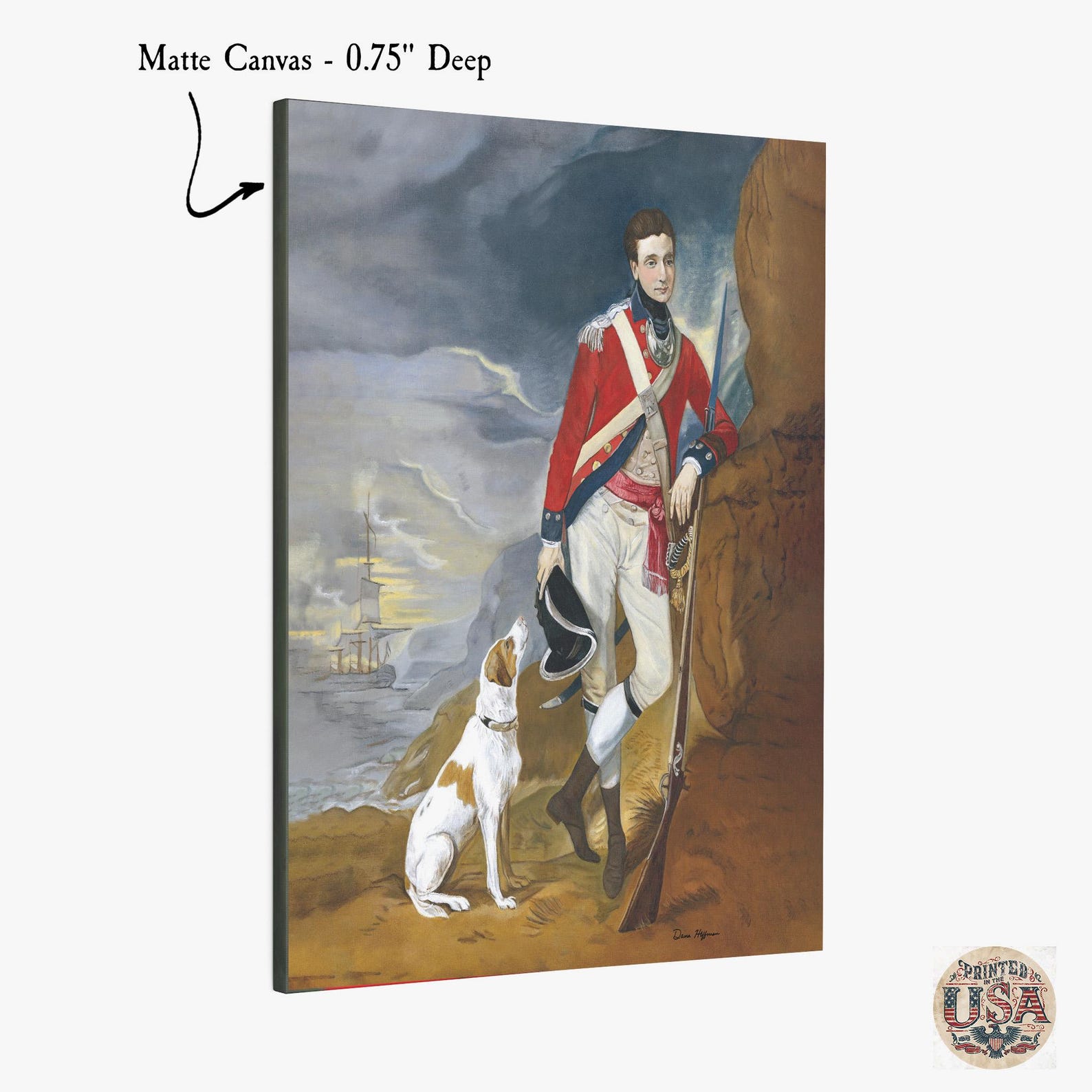 Antique Print of British Naval Officer - 18th Century Portrait, Antique ...