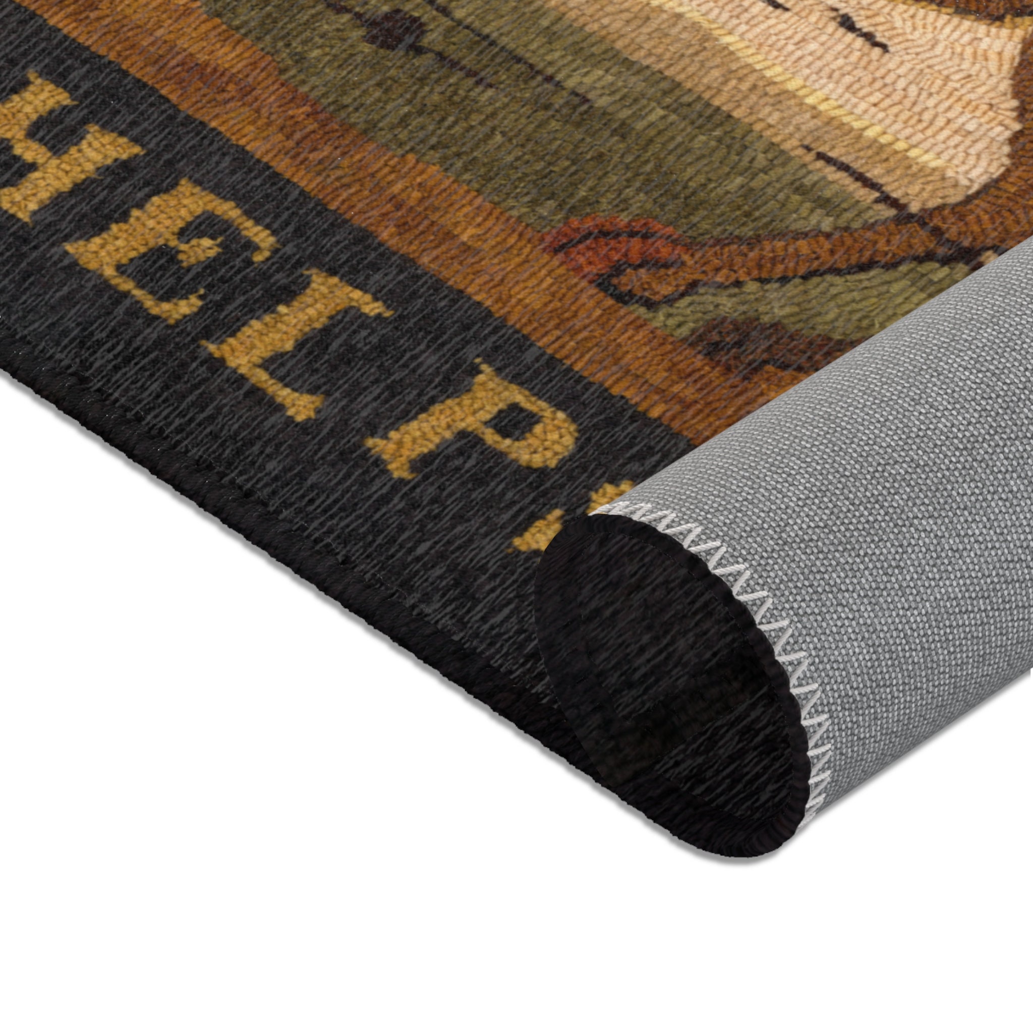 Handcrafted Tavern Inn Folk Art Floor Rug Colonial America Inspired ...