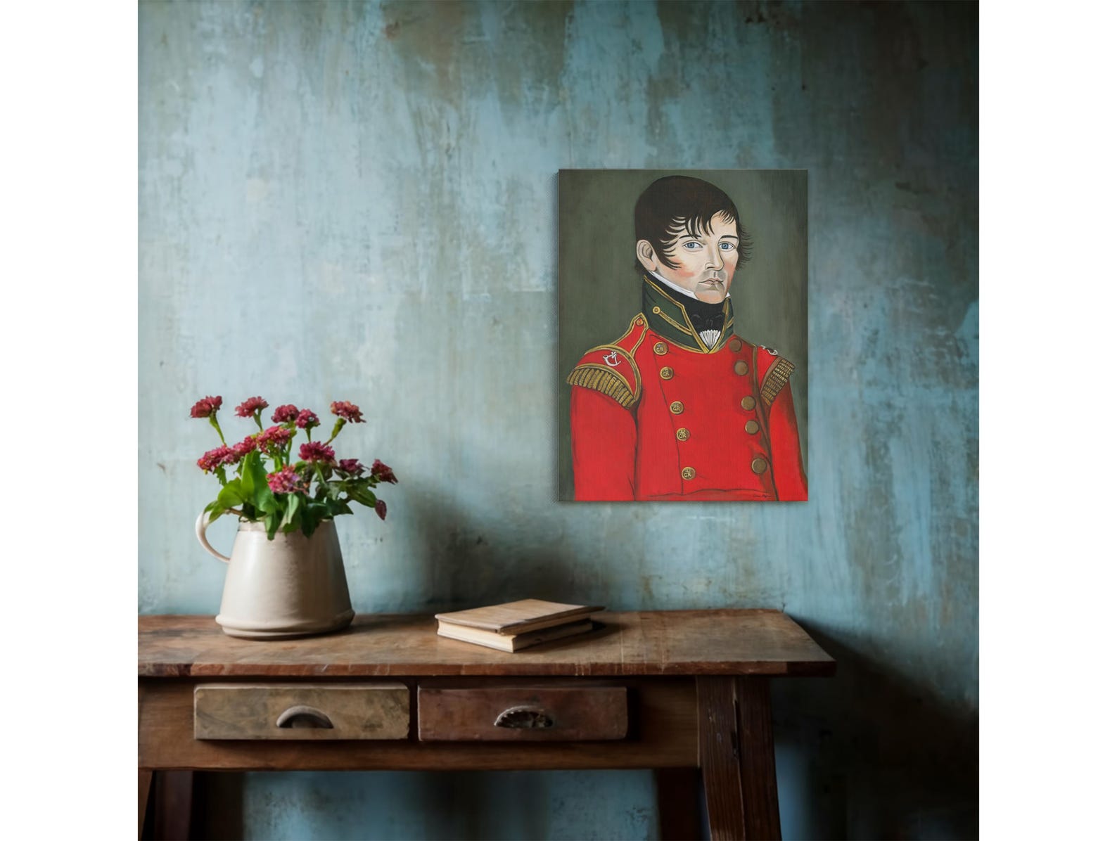 Portrait of a Canadian Military Officer - Early 19th Century, Antique ...