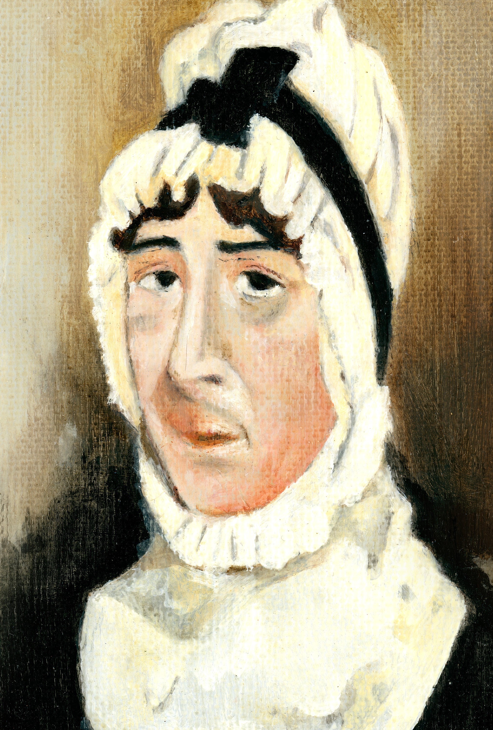 Portrait of a Quaker Woman, Wall Art, Oil Painting, Folk Art Picture ...