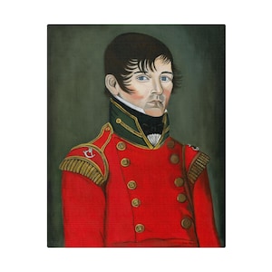 Portrait of a Canadian Military Officer - Early 19th Century, Antique ...