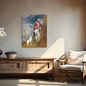 Antique Print of British Naval Officer - 18th Century Portrait, Antique ...