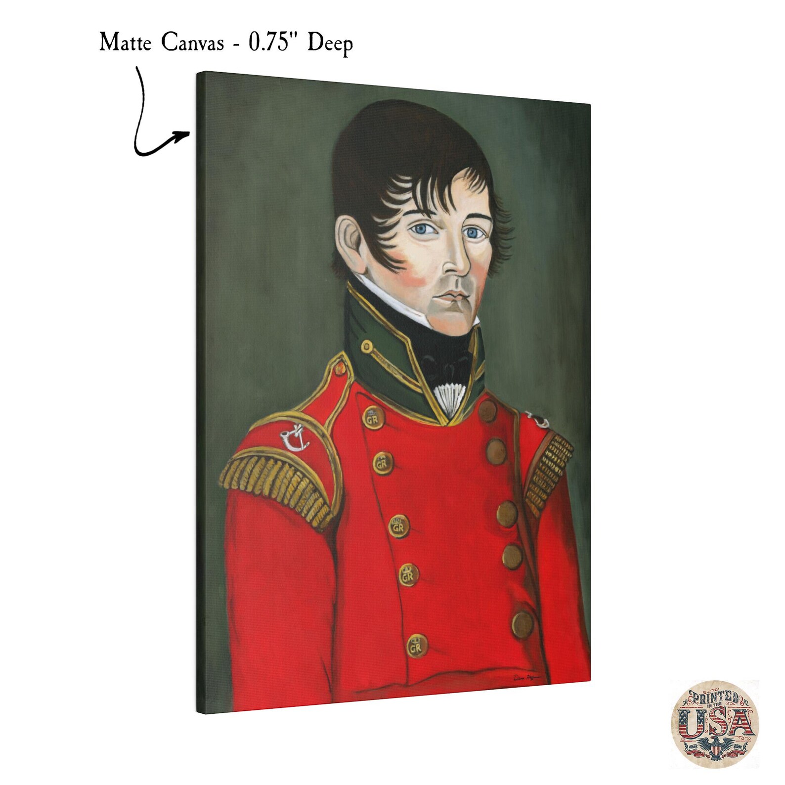 Portrait of a Canadian Military Officer - Early 19th Century, Antique ...