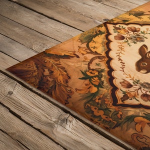 Colonial America Inspired Rabbit Folk Art Rug - Handmade Home Decor ...