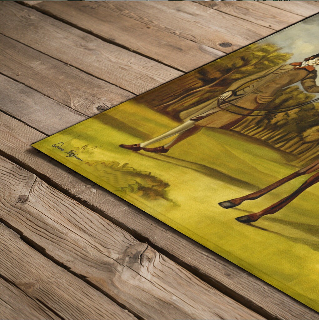 Vintage 18th Century Horse and Groomer Floor Rug Retired Race Horse ...