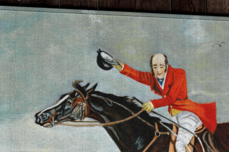 Talley Ho Hunt Rug, Fox Hunt, 18th Century, Home Decor, Primitive Art ...