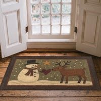 Homespun Colonial House Sampler Rug - Primitive Folk Art , Home Decor ...