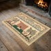 Primitive Colonial House Sampler Rug - Folk Art , Home Decor, Antique ...