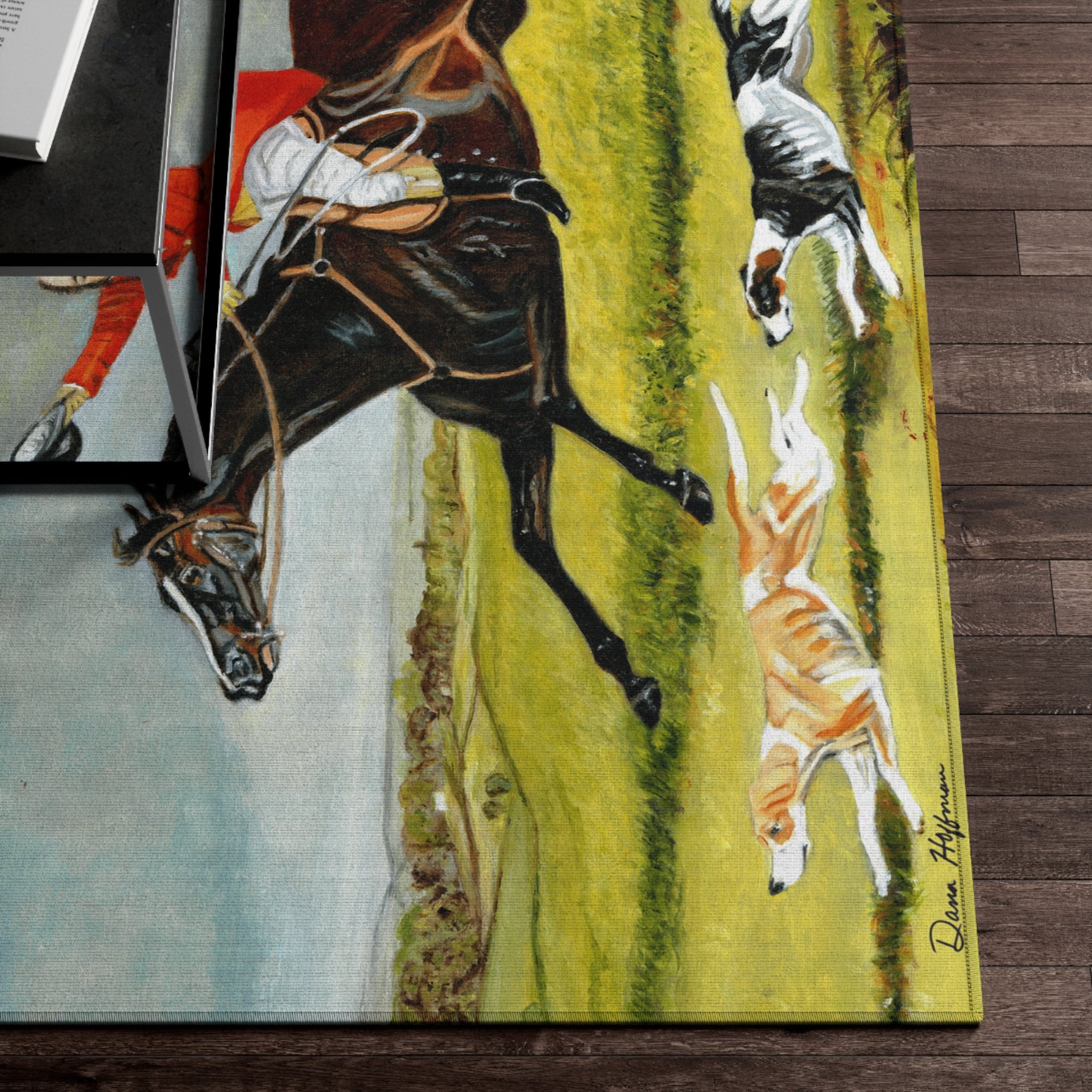 Talley Ho Hunt Rug, Fox Hunt, 18th Century, Home Decor, Primitive Art ...