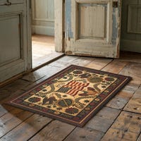 Homespun Colonial House Sampler Rug - Primitive Folk Art , Home Decor ...