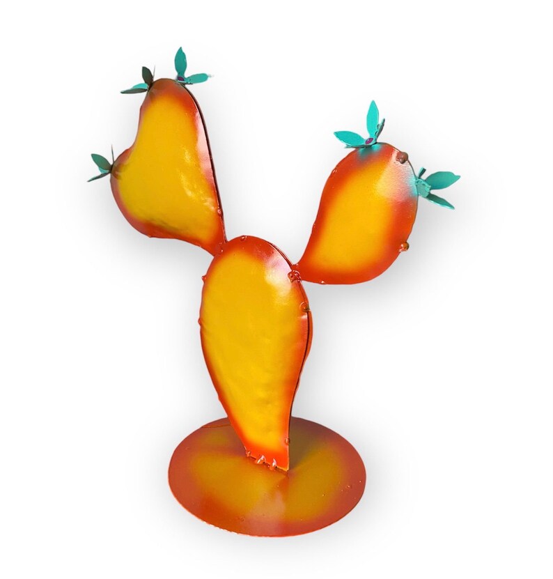Metal Nopal Cactus Sculpture mini - Etsy