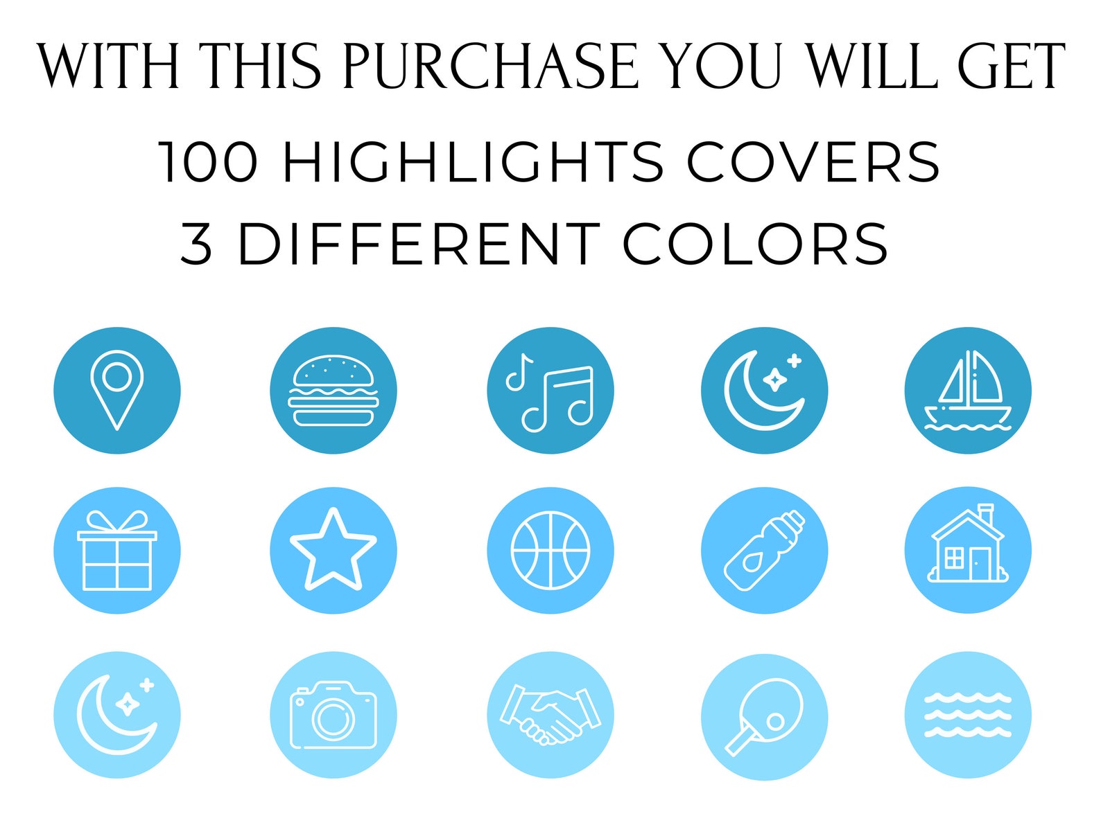 Blue Instagram Story Highlight Icons Instagram Highlight - Etsy