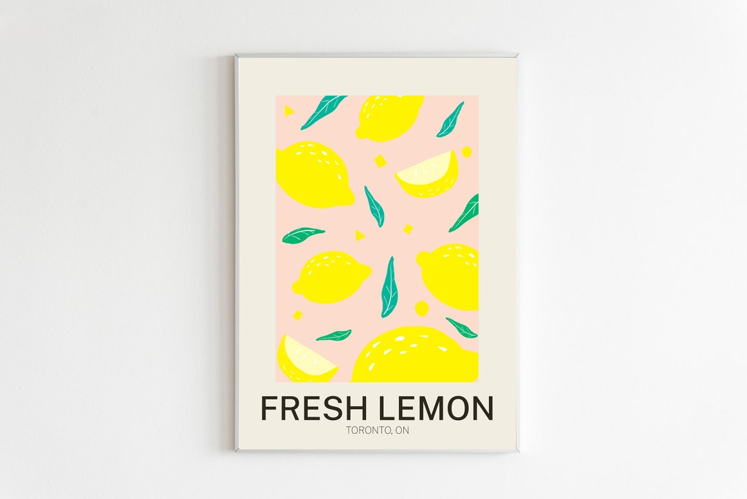 Fresh Lemon Wall Poster - Etsy