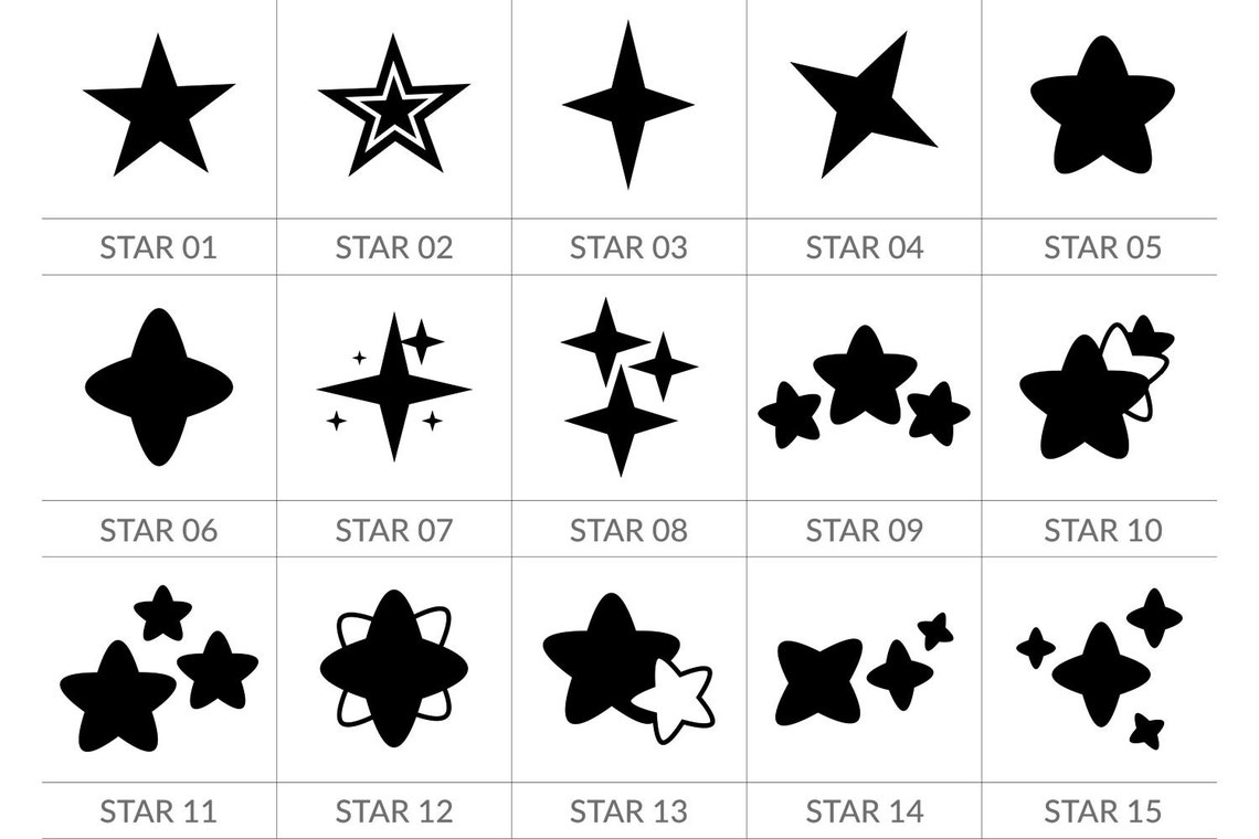 30 Pack Star SVG Bundle, Star SVG, Star Png, Star Pdf, Star Jpg - Etsy