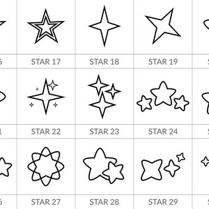 30 Pack Star SVG Bundle, Star SVG, Star Png, Star Pdf, Star Jpg - Etsy