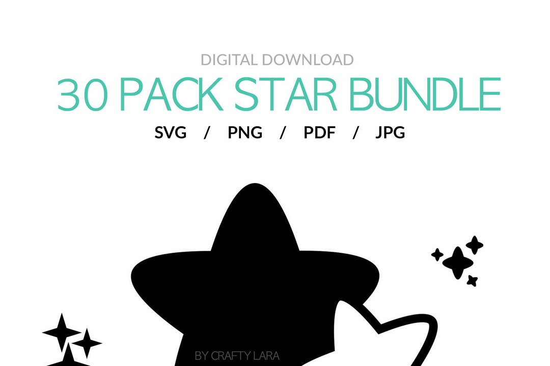 30 Pack Star SVG Bundle, Star SVG, Star Png, Star Pdf, Star Jpg - Etsy