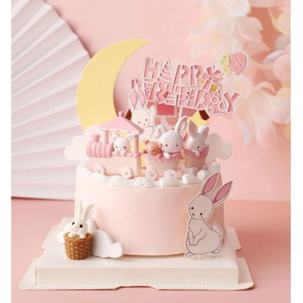 Rabbit Cake Topper - Etsy