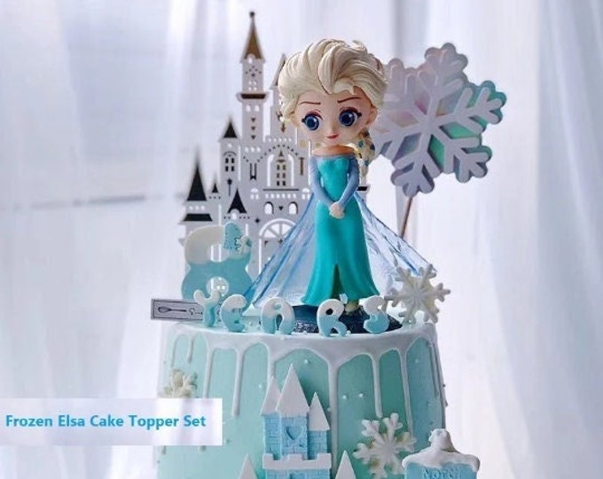 Frozen Elsa Cake Topper Set - Etsy