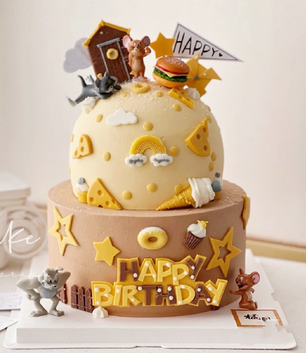 Tom & Jerry Cake Topper 5pcs Set - Etsy
