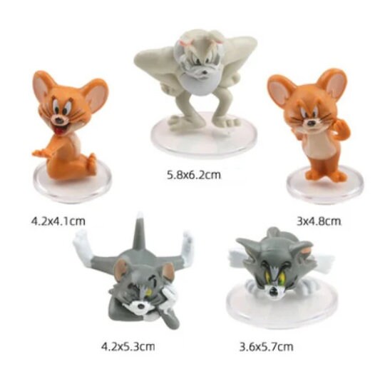 Tom & Jerry Cake Topper 5pcs Set - Etsy