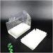 Clear Plastic Swiss Roll Cake Box With White Inserts & Handle (5pcs Set ...