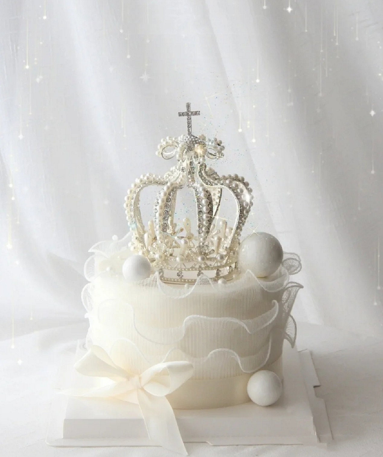 Noble Cross Crown Cake Topper Set - Etsy