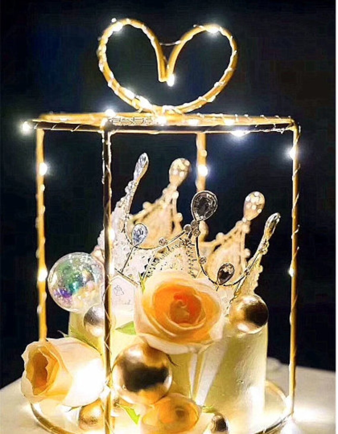 Metal Wrought Iron Gift Box Cake Stand - Etsy