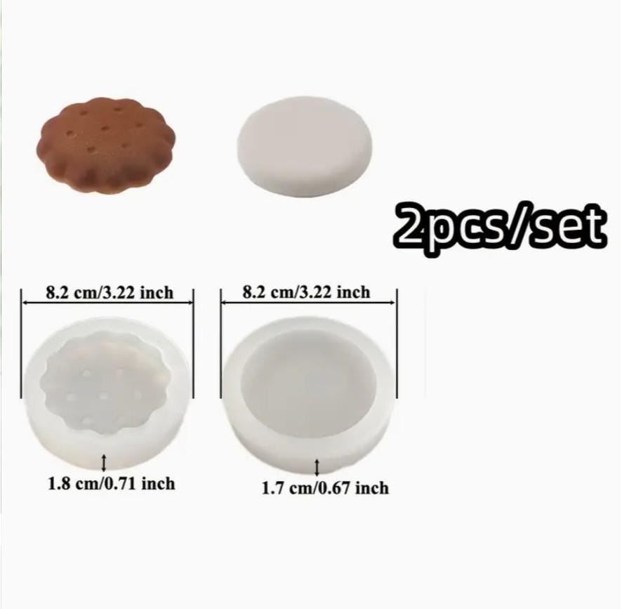 2pcs/set Lace Sandwich Cookie Style Cake/chocolate/mousse/jelly/pudding ...