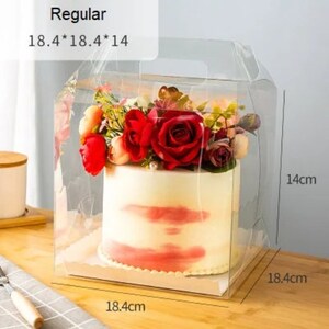 6" Transparent Cake Box With Handle - Etsy