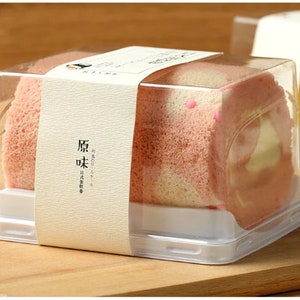 Mini Clear Plastic Swiss Roll Cake Box With Fork Set ( 10pcs Set) - Etsy